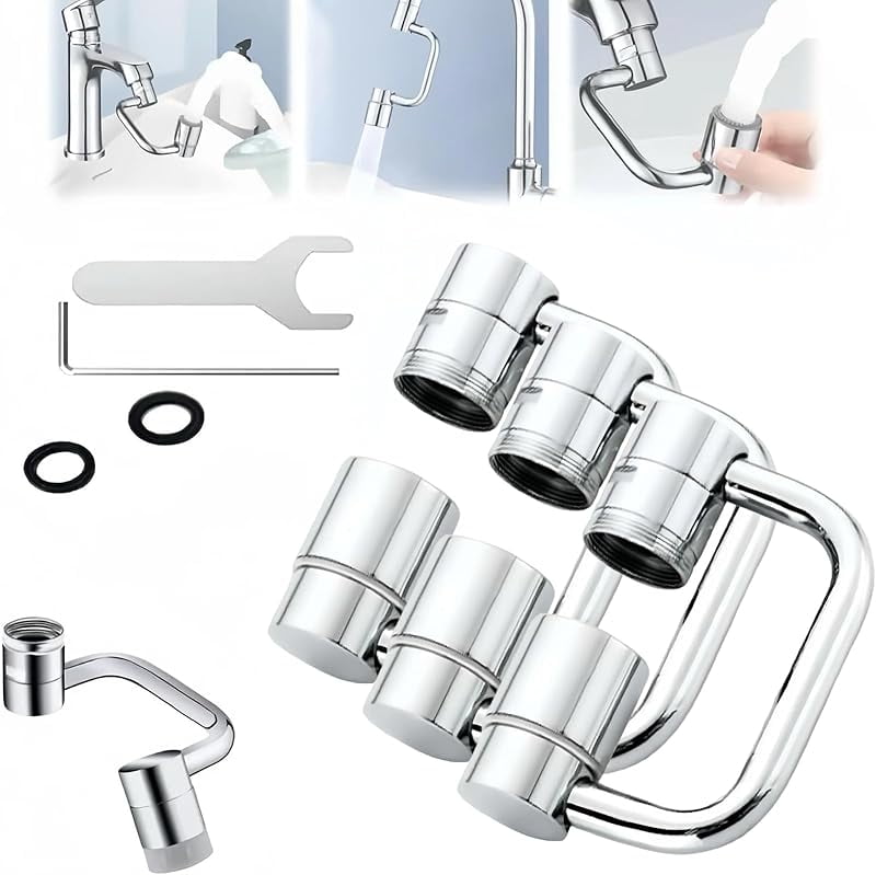 FlexiFlow 1080 ° Rotating Faucet Extender, Flexi Flow Faucet Extender ...