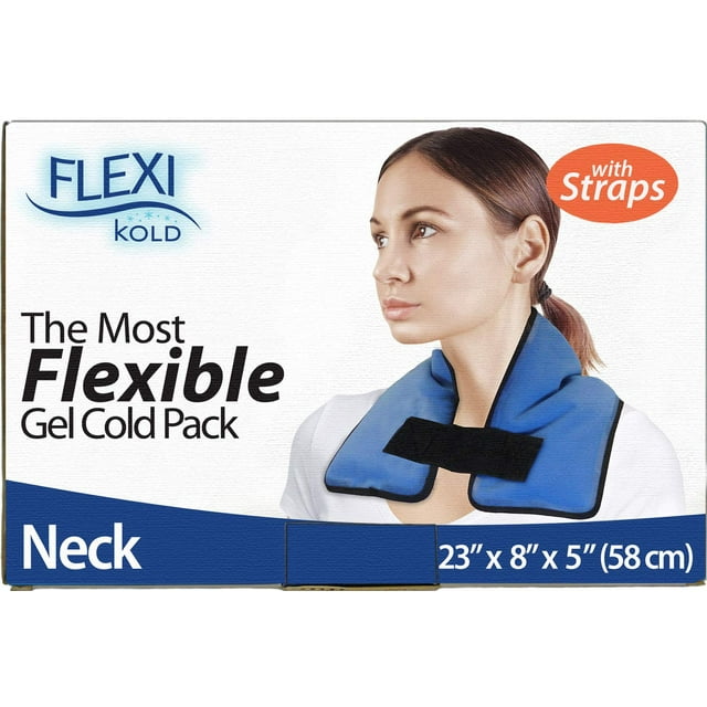 FlexiKold Gel Neck Ice Pack w/ Straps - Help for Neck Pain or Neck ...