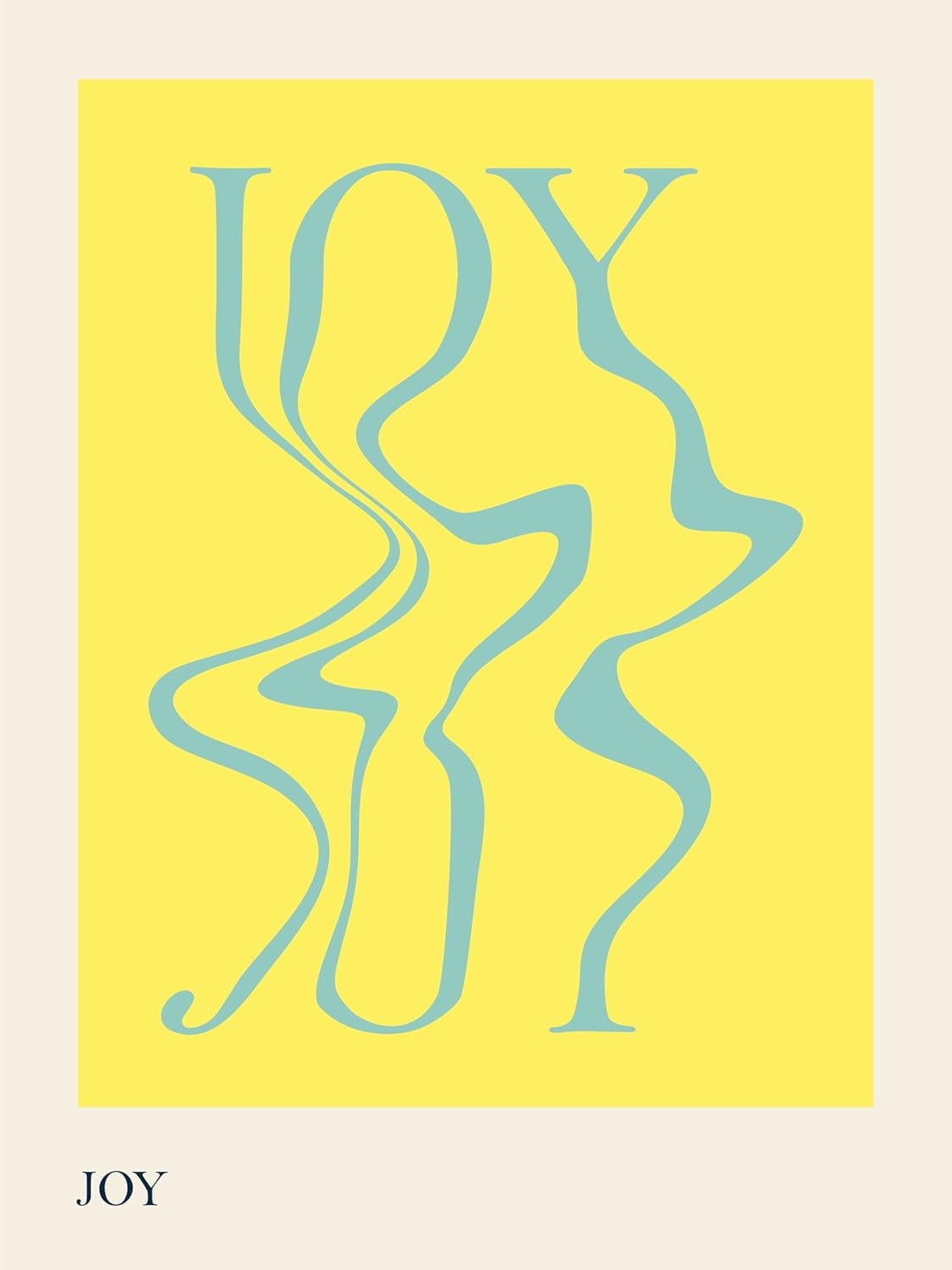 FlexiPrints - 12x 16 Inches JOY Motivational Wall Art (Yellow ...