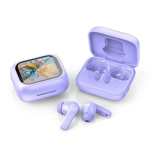 FlexiSpaceUS Touch Screen ANC Earbuds Wireless Headphones with Led ...