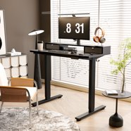 IRIS USA Electric Standing Desk for Work Home, Height Adjustable with ...