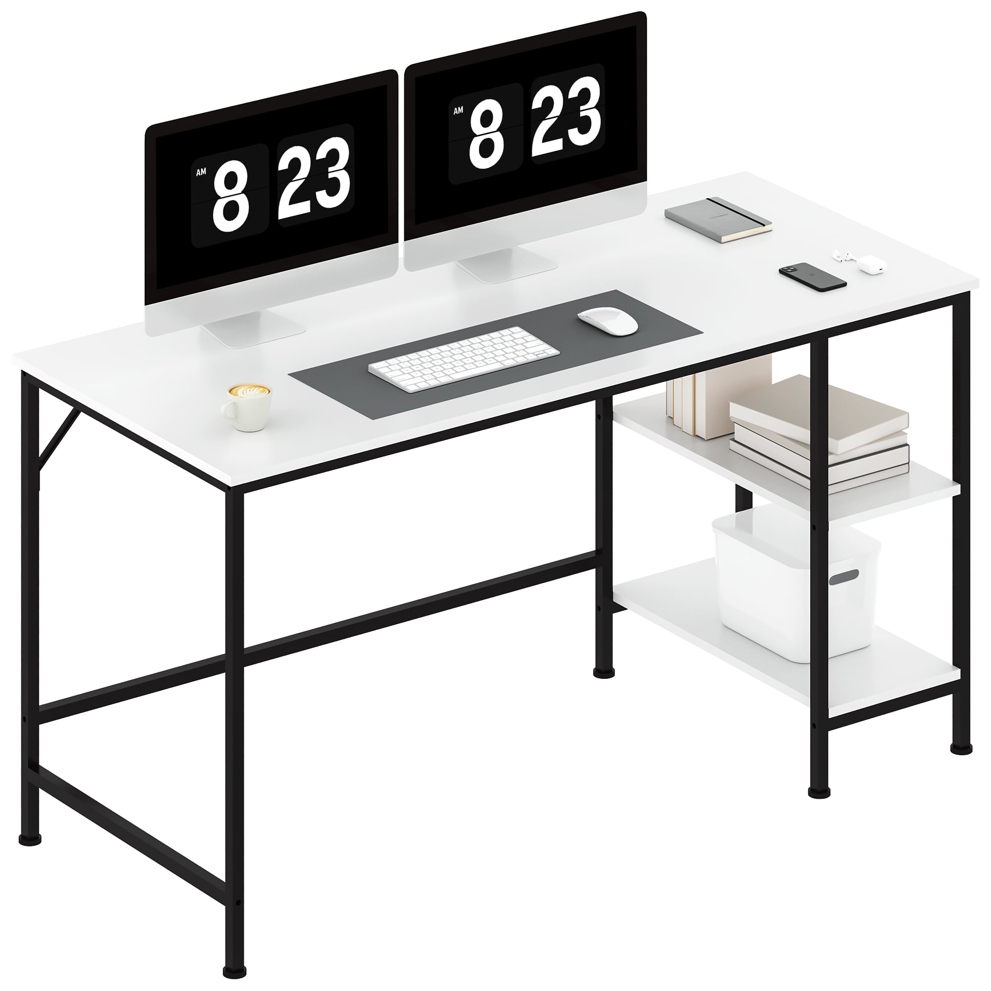 "FlexiSpot 55"" Workstation: Metal Computer Desk with Reversible ...