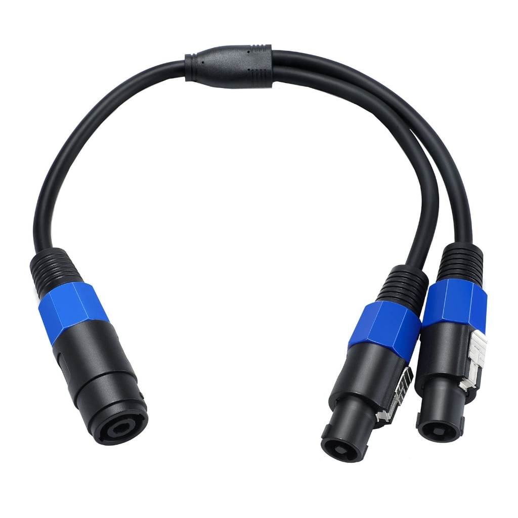 Flexible 1 Female to Dual Male Speakon Adapter Speaker Splitter Cable ...