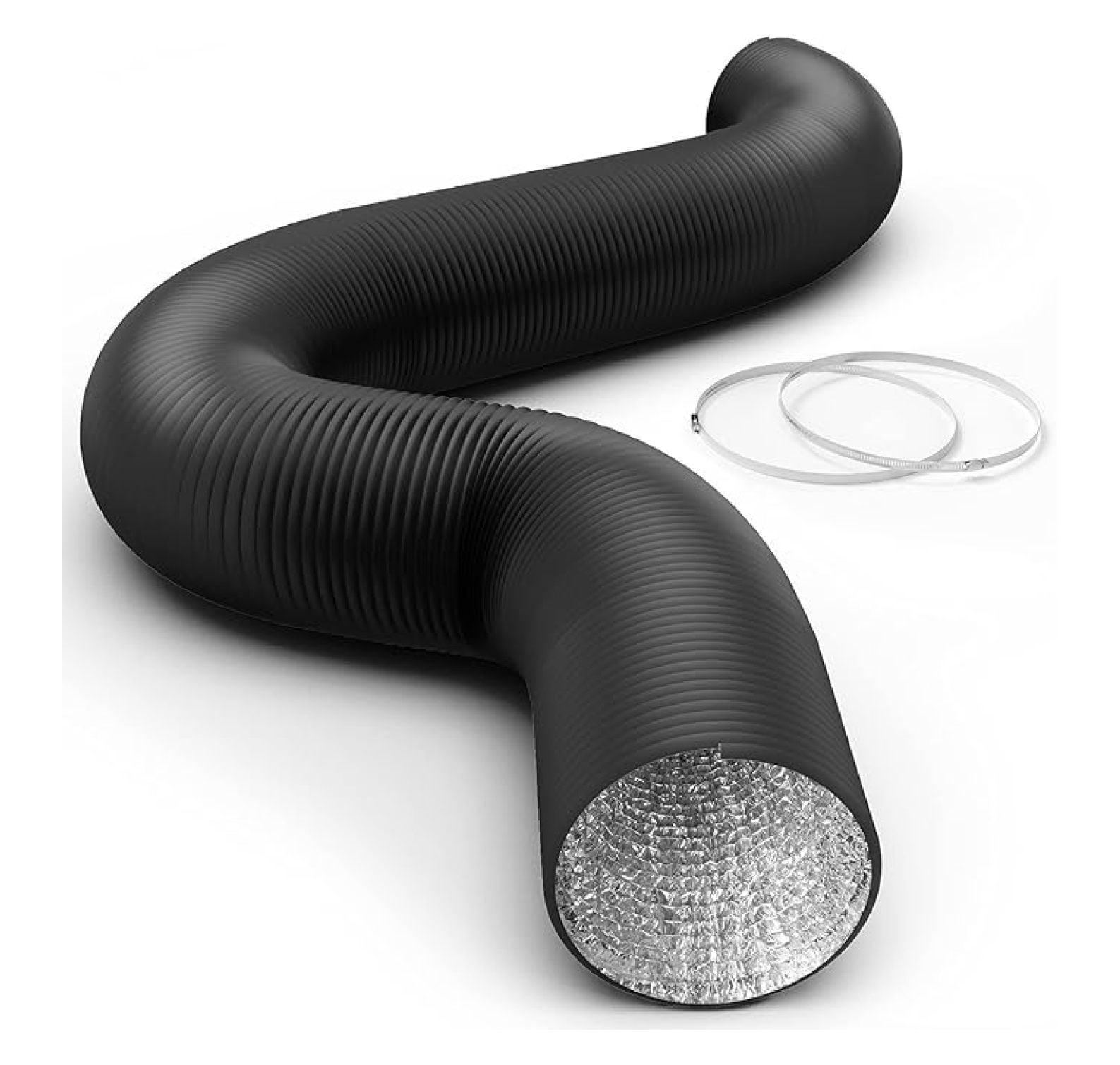 Flexible 12 Inch 25 Feet Aluminum Ducting 4 Layer Protection Dryer Vent ...