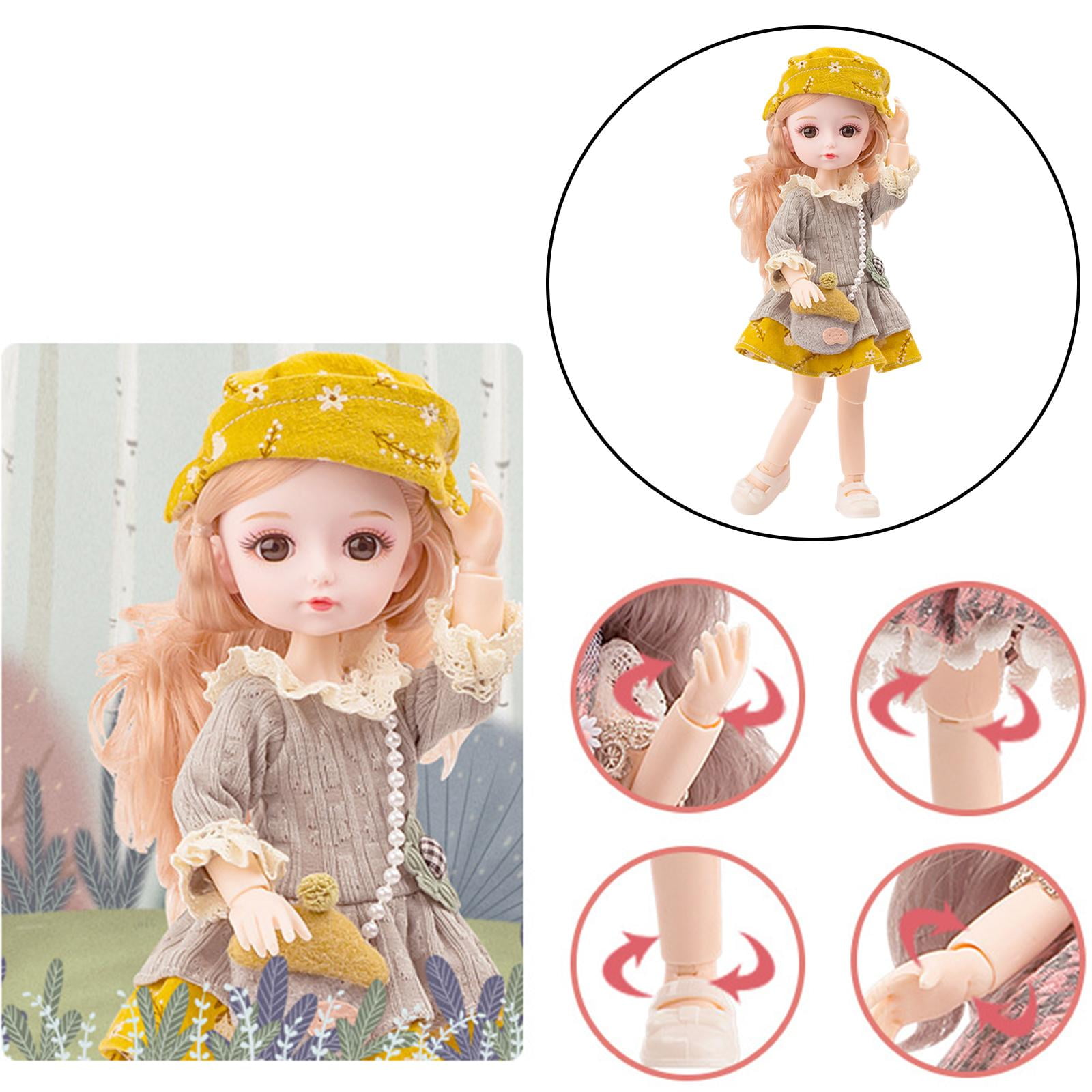 Flexible 13 Joints Doll, 26cm Fashion Doll, Ball Jointed Doll with ...