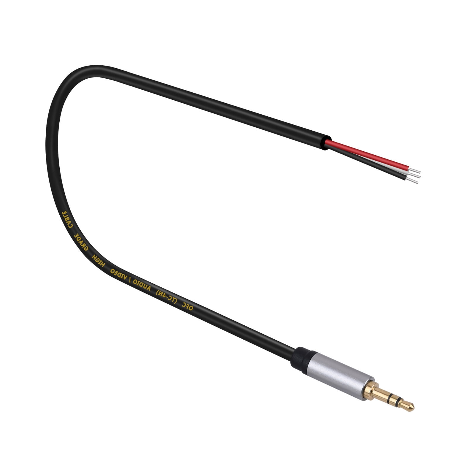 Flexible 3.5mm Male Plugs to Bare Wire Cables for Replacing Worn Out ...