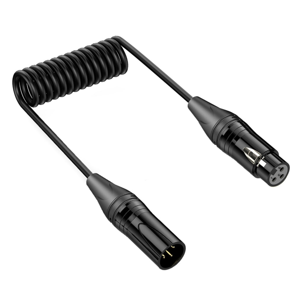 Flexible 3Pin 3Pin Male Female Auditory Cord With Spring Coil For Mic ...