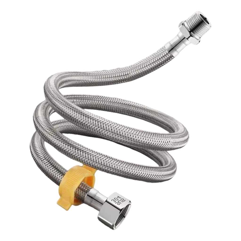Flexible 4 Point Threaded Water Heater Hose Extended Inlet Pipe Long ...