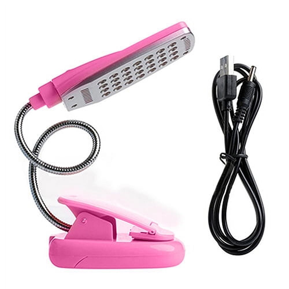 Flexible Adjustable Clip On Clamp 28 LED Desk Lamp Bedside Reading ...