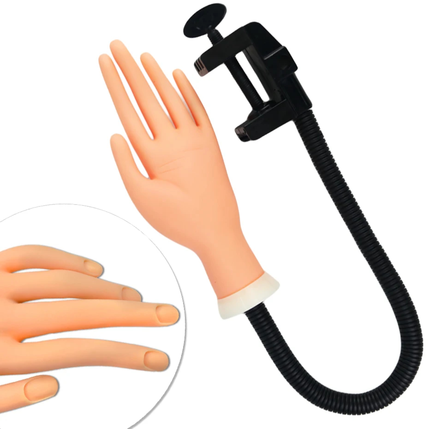 Flexible Adjustable Soft Professional Manicure Fake Hand Prosthetic ...