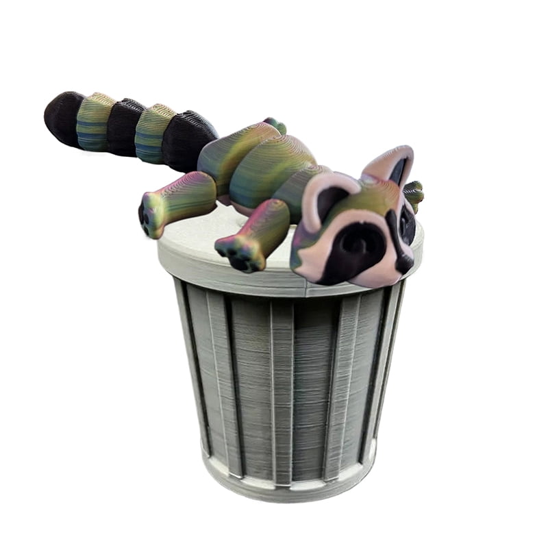Flexible And Fun Articulated Raccoon Fidget Toy Trash Panda & Garbage ...