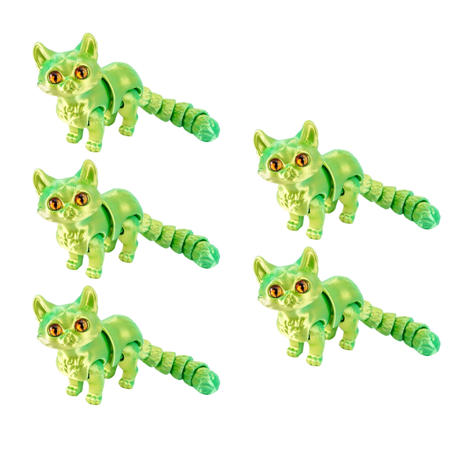 Flexible Articulated Cats Fidgets Toy Desktop Pet Decorations 3 ...