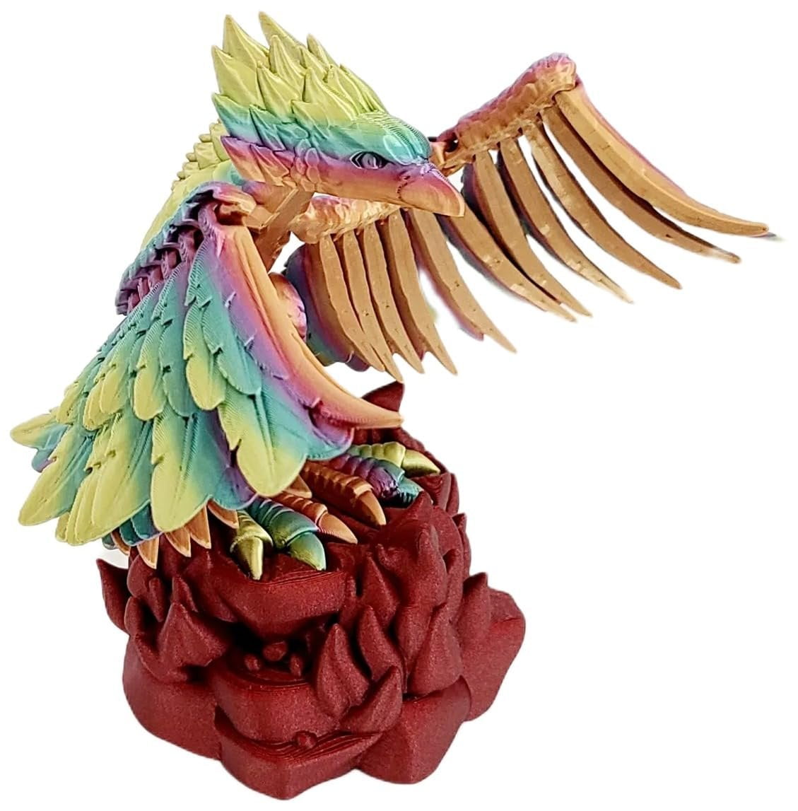 Flexible Articulated Fidget Toys Rainbow, Phoenix with Base - Walmart.com