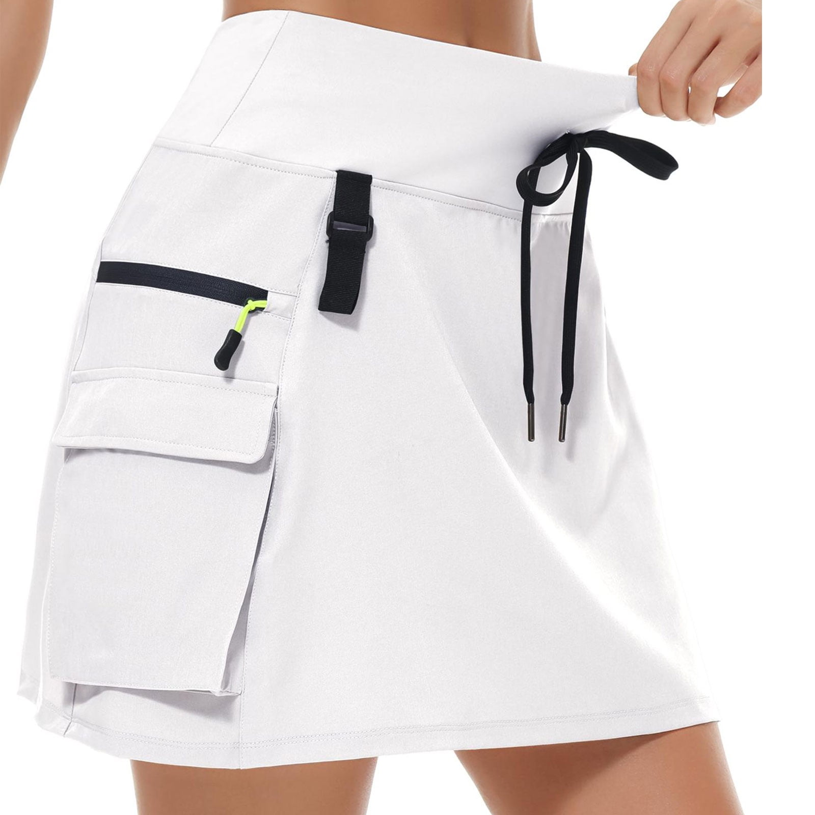 Flexible Athletic Short Skirt Elasticized Waist Secure Pocket Designing ...