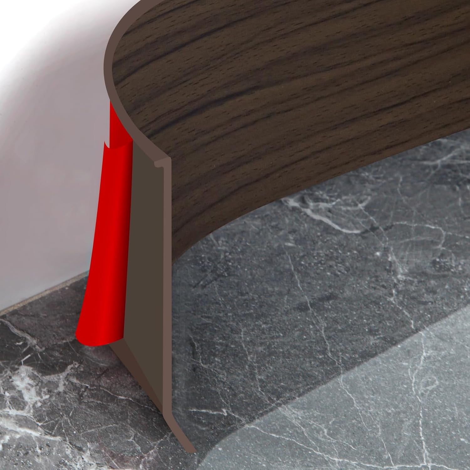 Flexible Baseboard Molding Trim 4 Inch Self-Adhesive Vinyl Wall Base ...