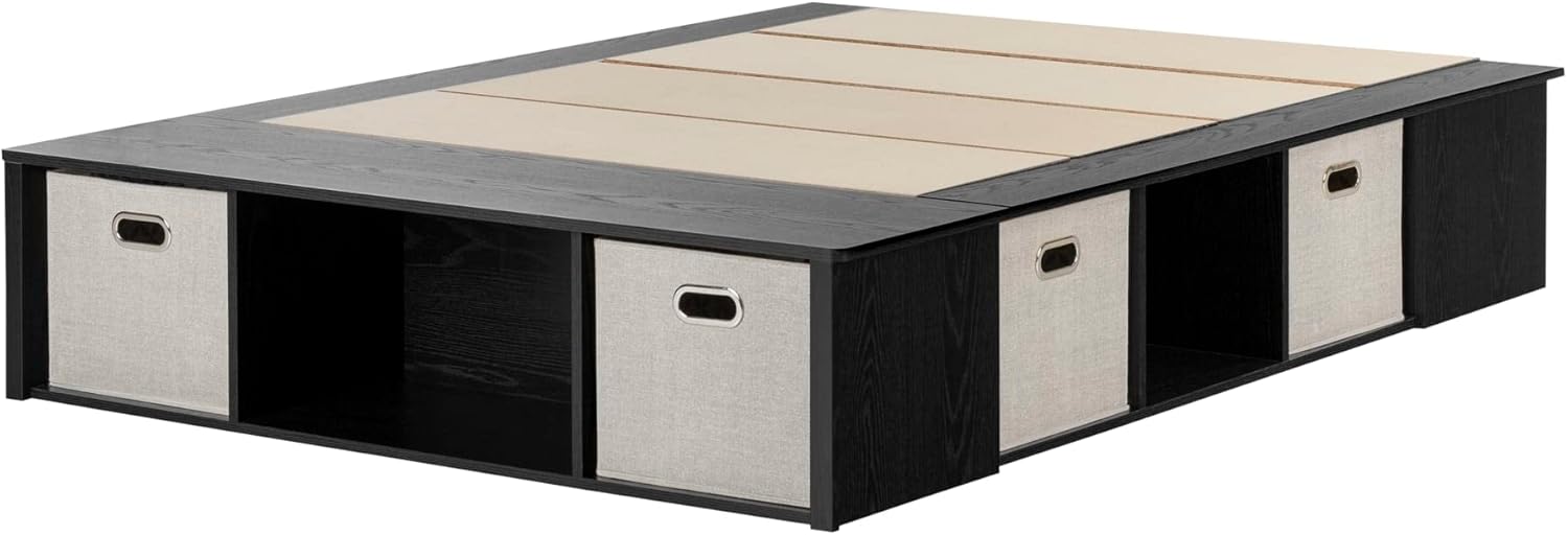 Flexible Bed with Storage and Baskets Black Oak, Contemporary - Walmart.com