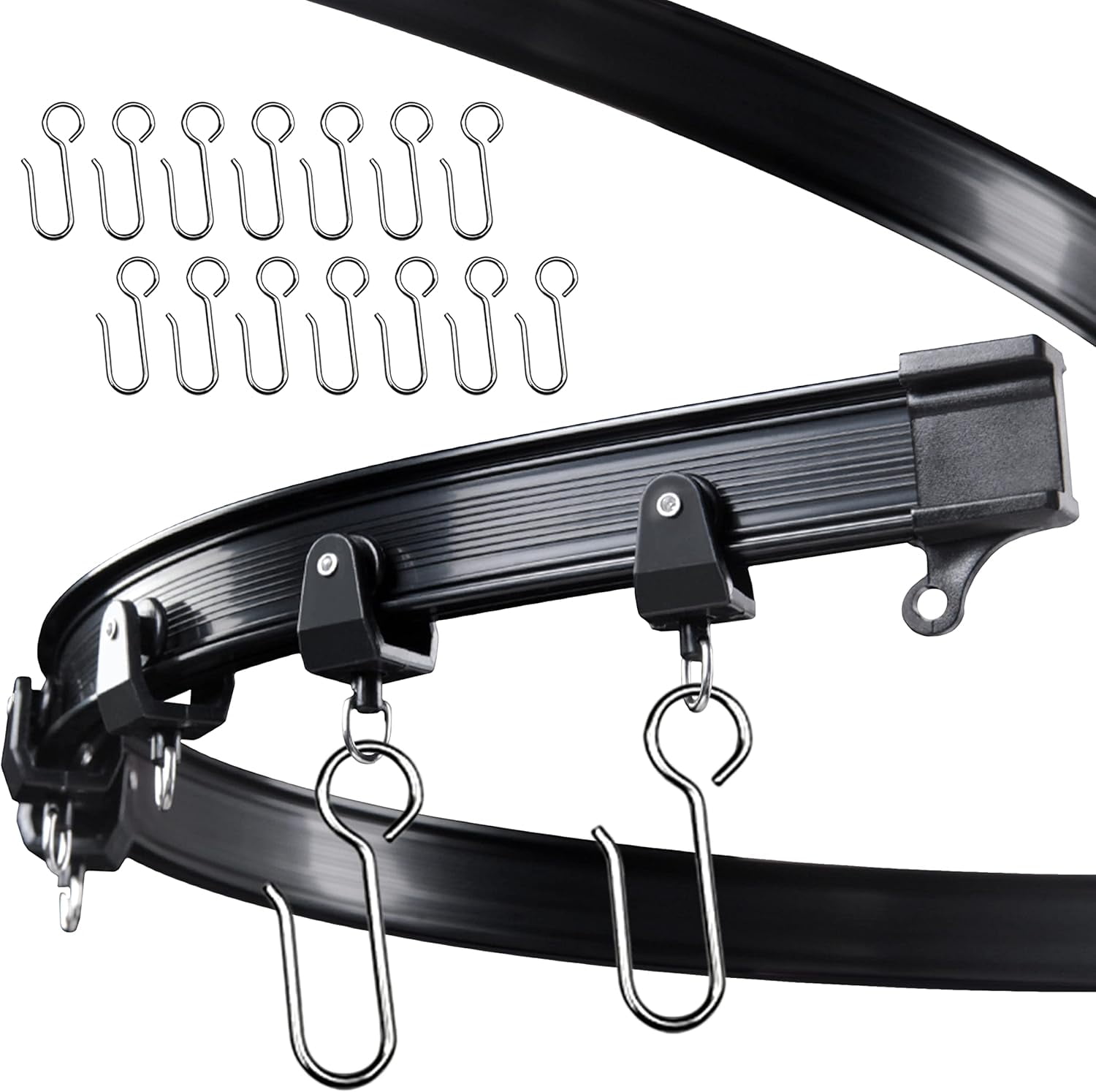 Flexible Bendable Ceiling Curtain Track, 16.4FT (5m), Ceiling Mount for ...