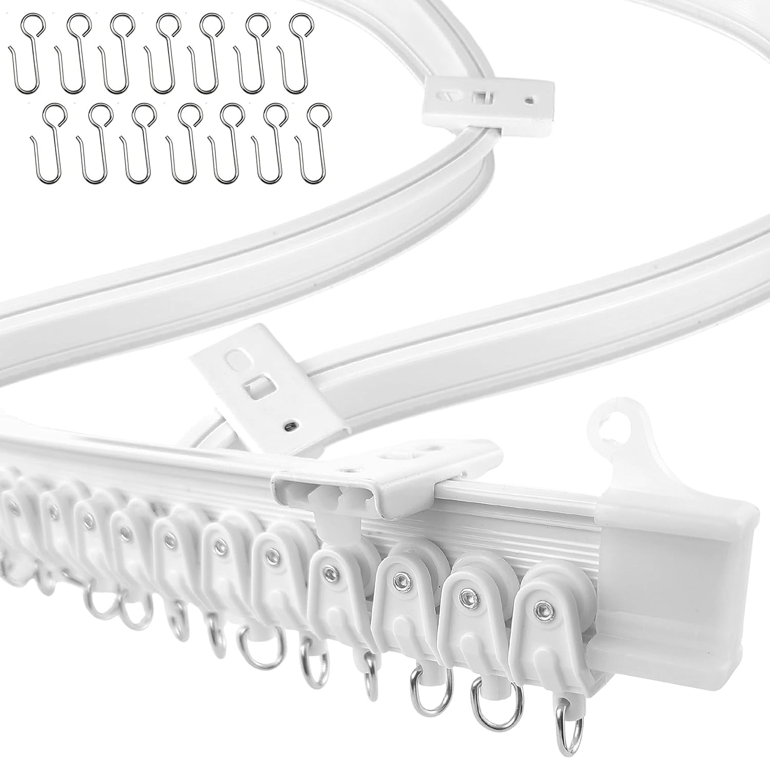 Flexible Bendable Ceiling Curtain Track, 9.8FT (3m), Ceiling Mount for ...