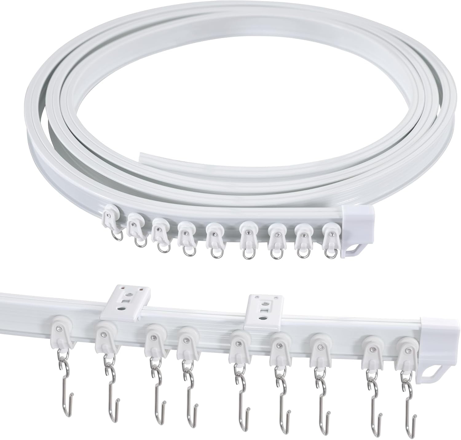 Flexible Bendable Ceiling Curtain Track Mount for 9.8ft (3M) Curtain ...