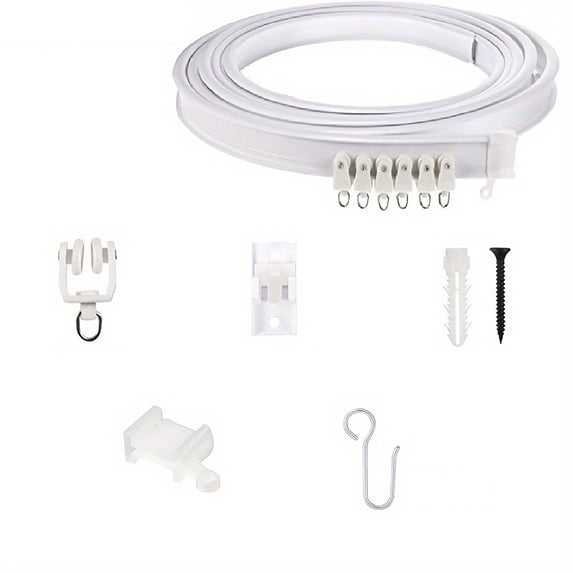 Flexible Bendable U Shape Ceiling Curtain Track System Smooth Gliding ...