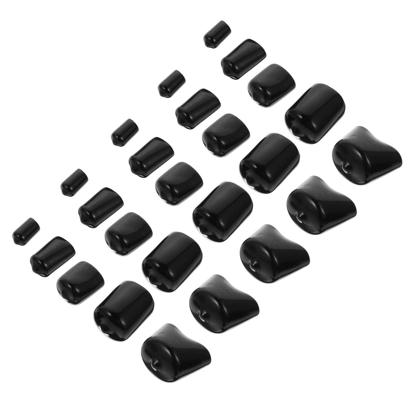 Flexible Bolt Covers Rubber End Caps Fastener Handlebar Rack Black ...