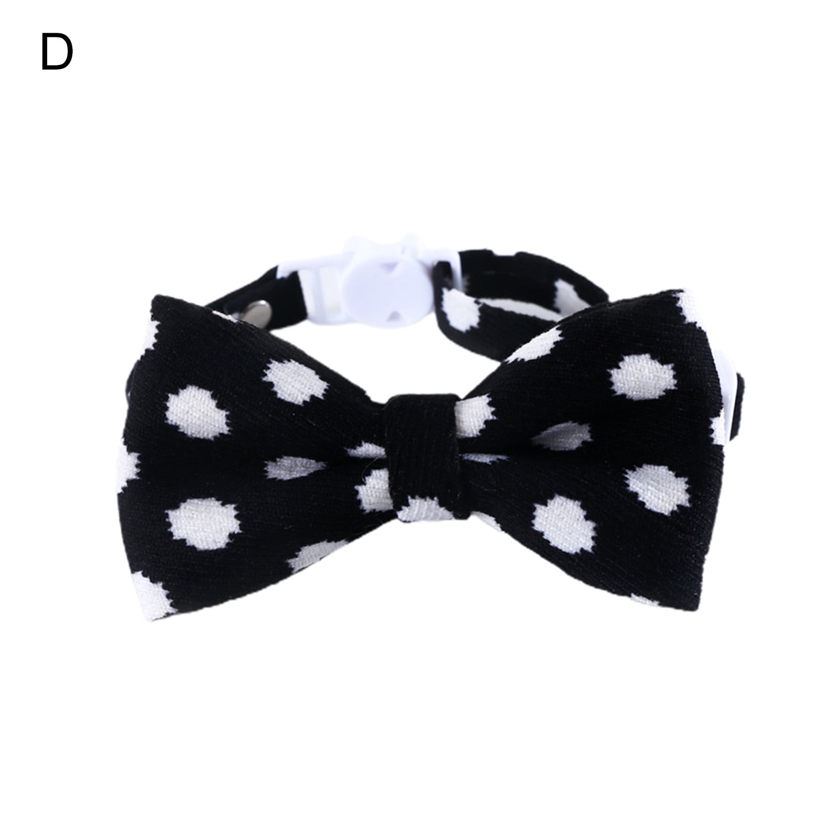 Flexible Bow Tie Pet Collar - Easy-Wearing Ribbon Collar with Cute Dots ...