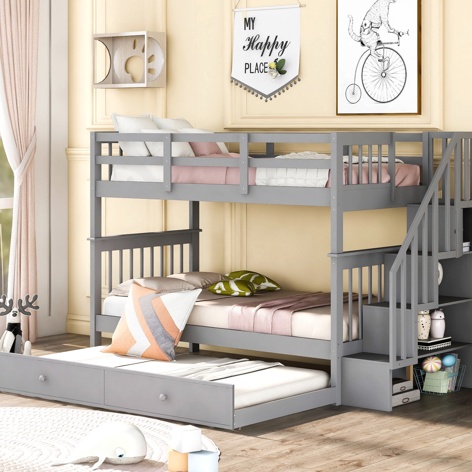 Flexible Bunk Bed Setup - Divide into Individual Beds for Dorm Needs ...