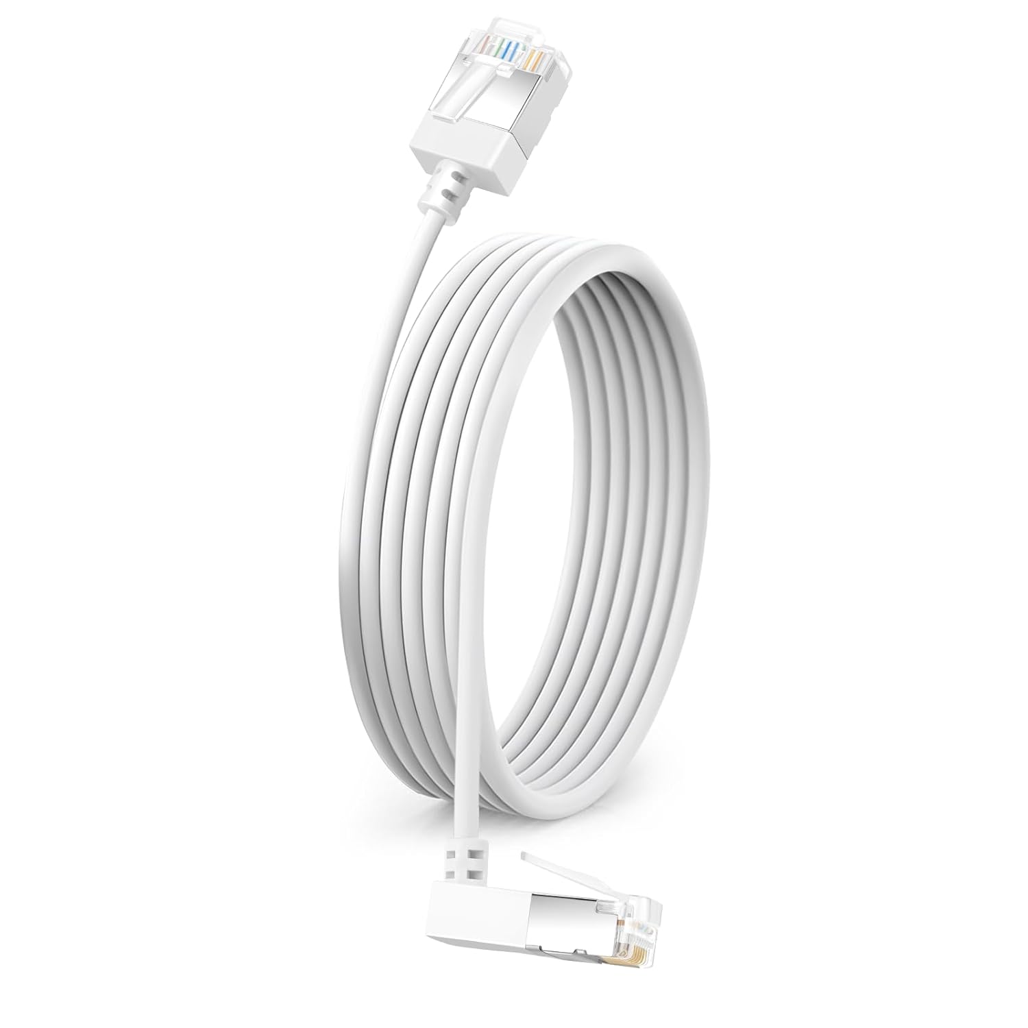Flexible Cat 6 Ethernet Cable 270 °Upward Angle 25 Feet, Ultra Thin ...