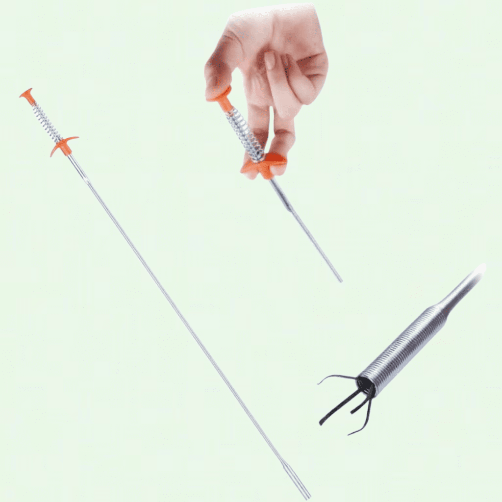 Flexible Claw Pickup Tool, Plumbing Grabber for Litter Pick, Drains ...