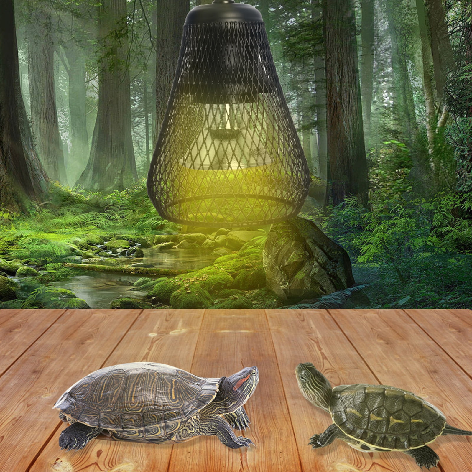 Flexible Clip Reptile Heat Lamp Shade Adjustable Brightness Temperature ...