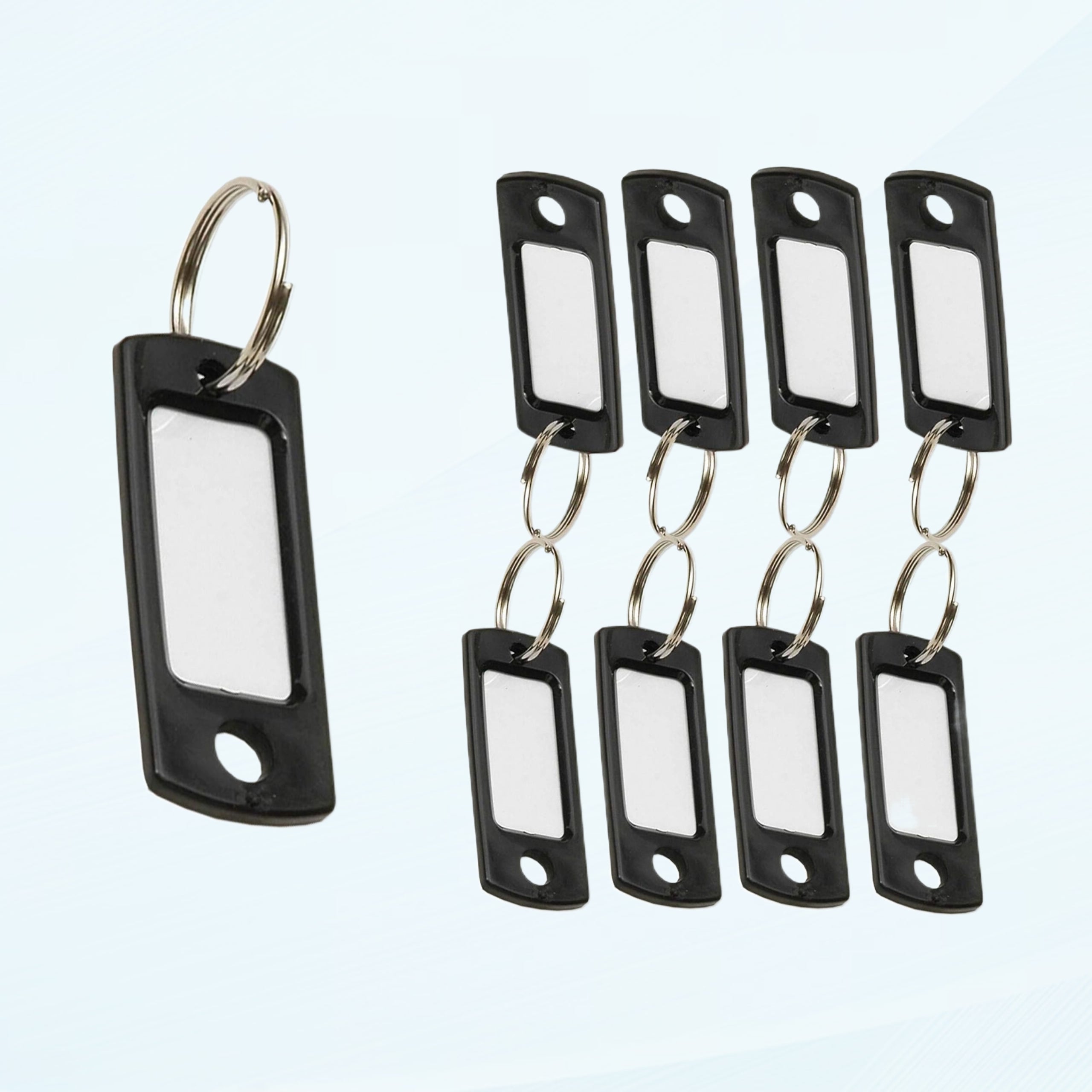 Flexible Color Plastic Key Tags with 3/4" Black Split Ring, 50 Tags ...