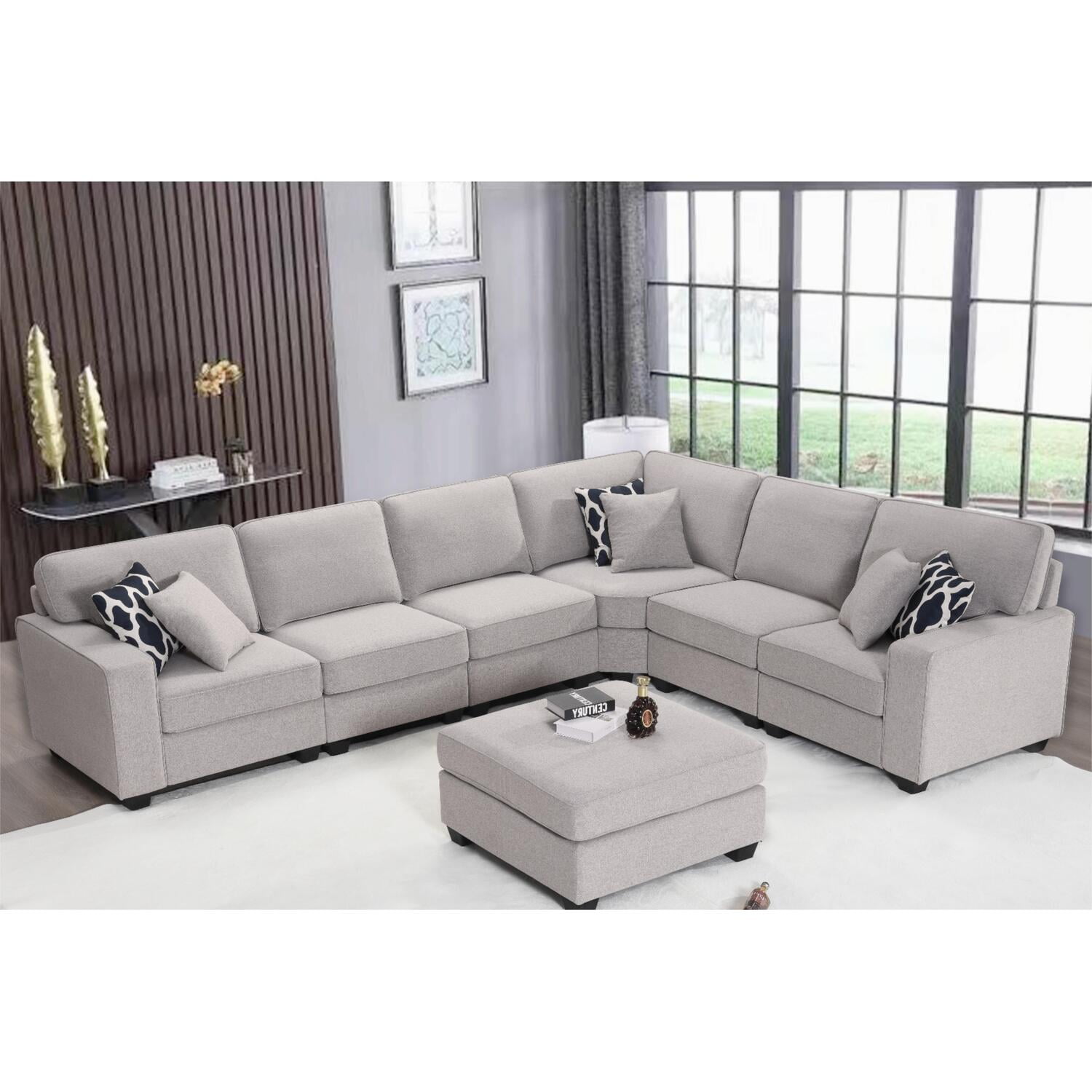 Flexible Combination Modular Sectional Sofa Charcoal - Walmart.com