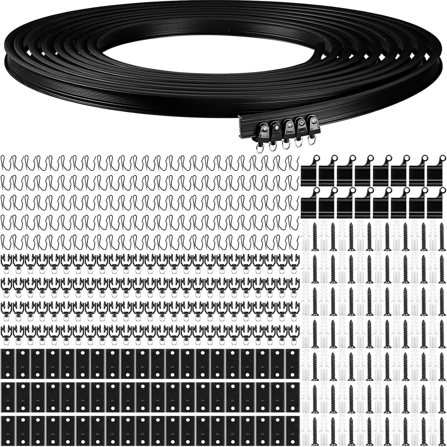 Flexible Curtain Track Ceiling Curtain Tracks Bendable Rail Curved Wall ...