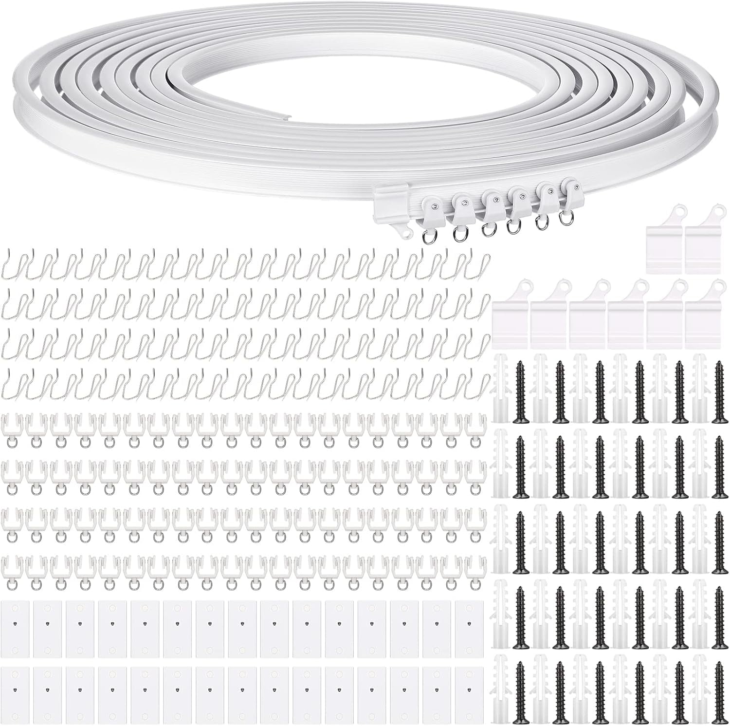 Flexible Curtain Track Ceiling Curtain Tracks Bendable Rail for Living ...