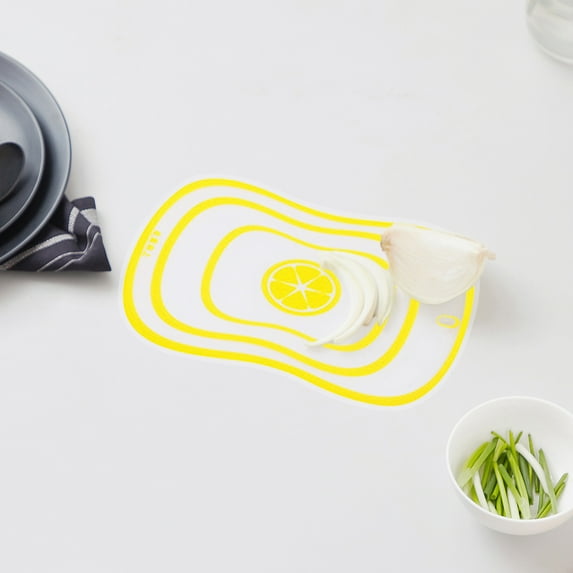 Flexible Cutting Board Yellow Plastic Chopping Board 7.87x5.91x0.039 ...