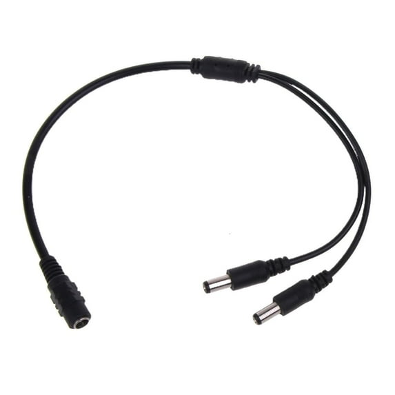 Flexible DC Power 1Female to 2Male 5.5mmx2.1mm DC Power Cable ...