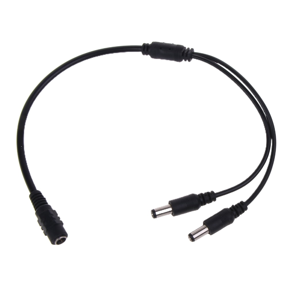 Flexible DC Power 1Female to 2Male 5.5mmx2.1mm DC Power Supply Cable ...