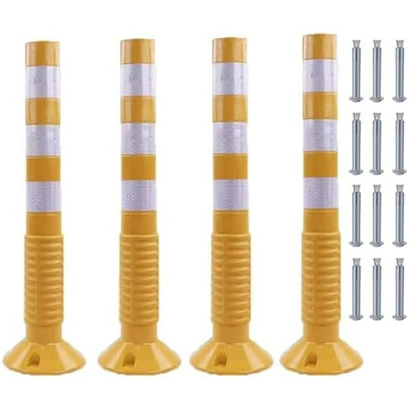 Flexible Delineator Post Ground Mount, 4 8 12 20 Pcs Driveway Barrier ...