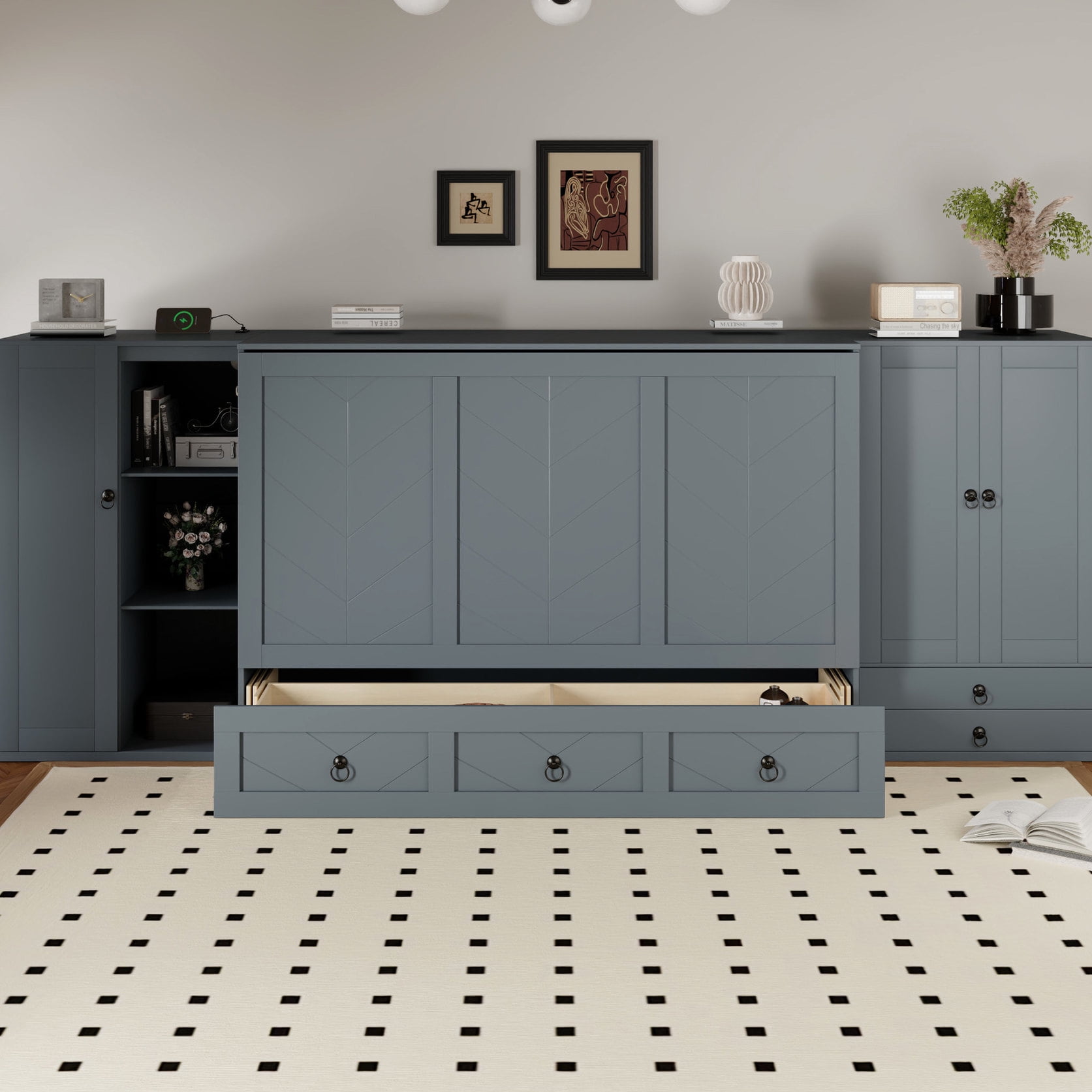 Flexible Design and Practical - Queen - size Murphy bed easily ...