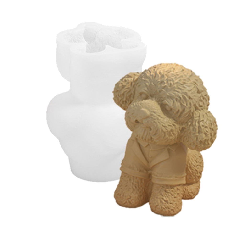 Flexible Dog Silicone Mold for Crafts and Decorations Dog Figurine ...