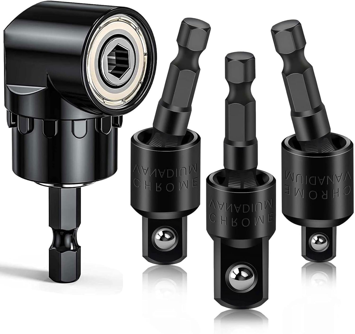 Flexible Drill Bit Extension Set with Right Angle Attachment, 360 ...