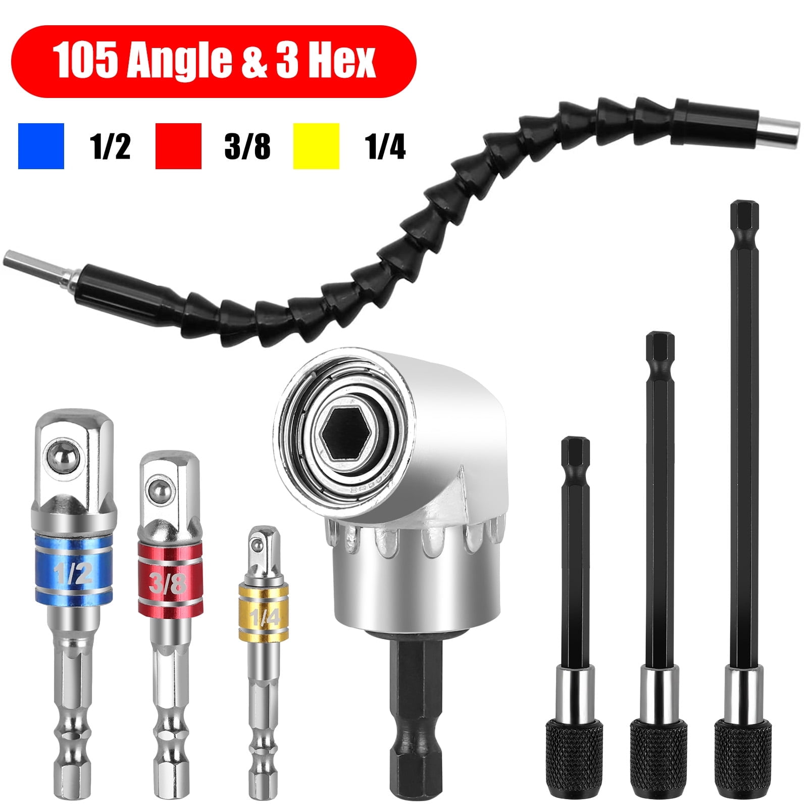 Flexible Drill Bit Extension Set & Universal Socket Tool, Drill Bit ...