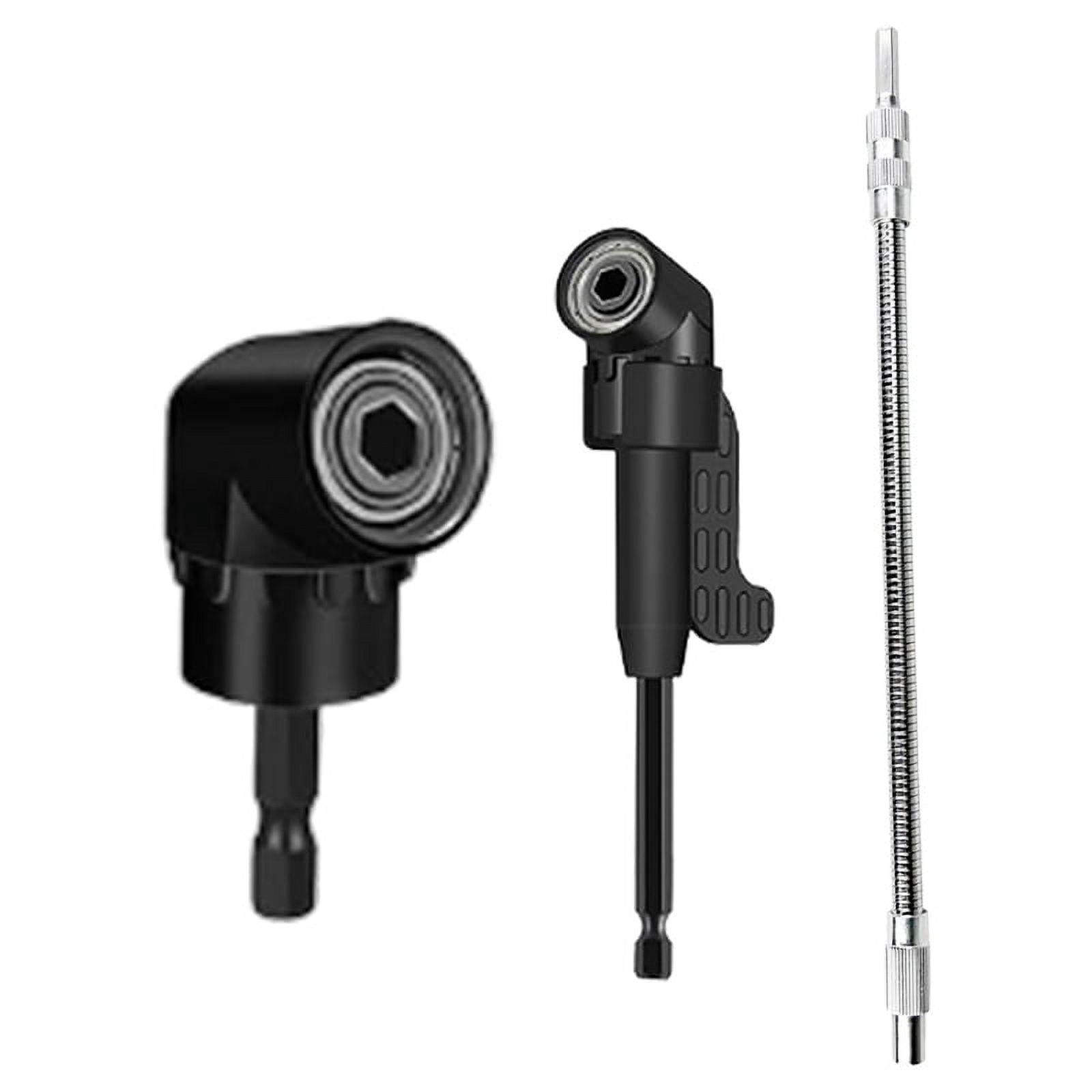 Flexible Drill Bit Extension and 105 Degree Right Angle Attachment Set ...