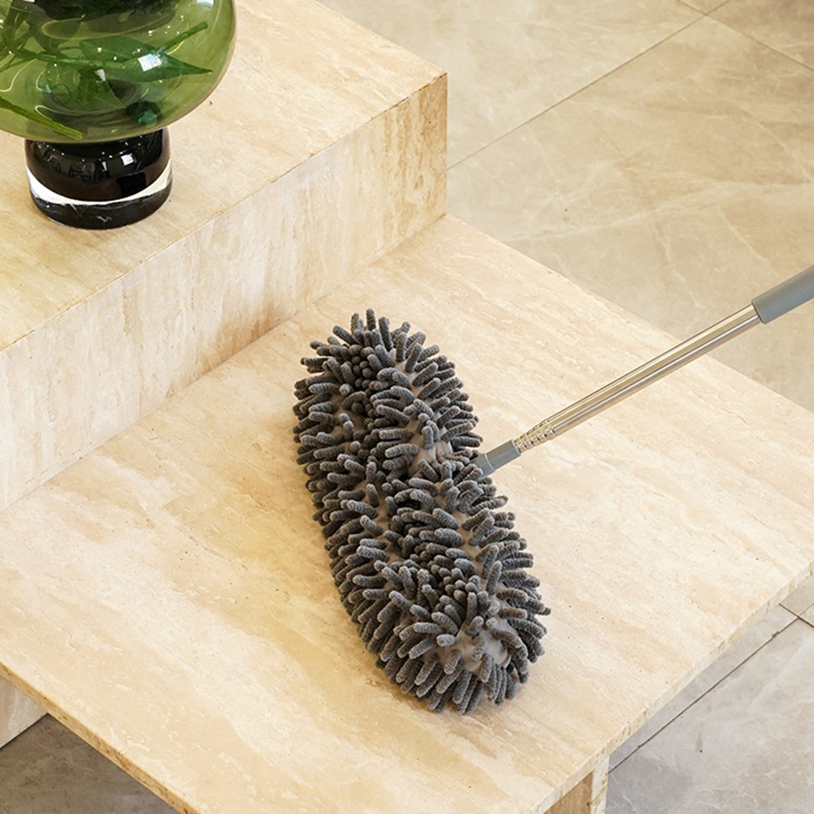 Flexible Dust Collector with Retractable Rod, Chenille Feather Duster ...