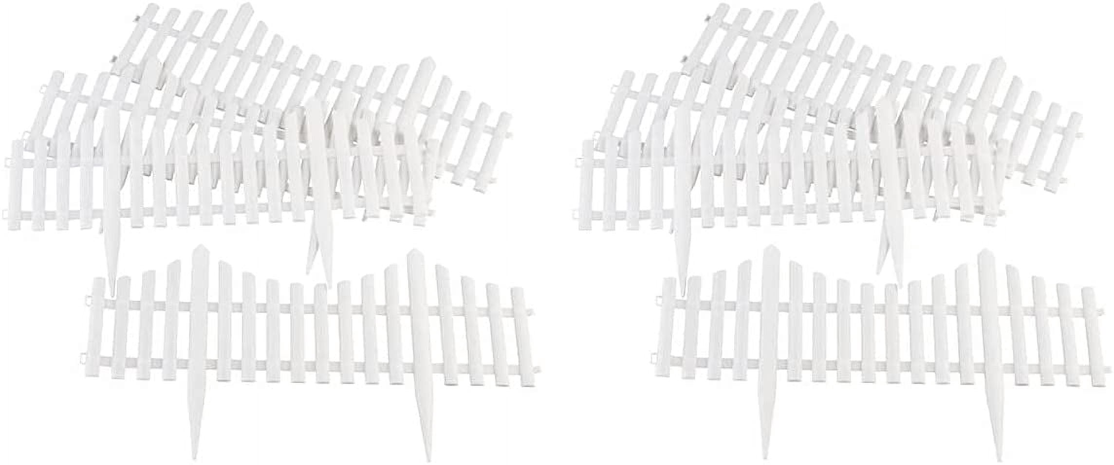 Flexible Fence Edging - Decorative Pickets (6"-13" High), Interlocking ...