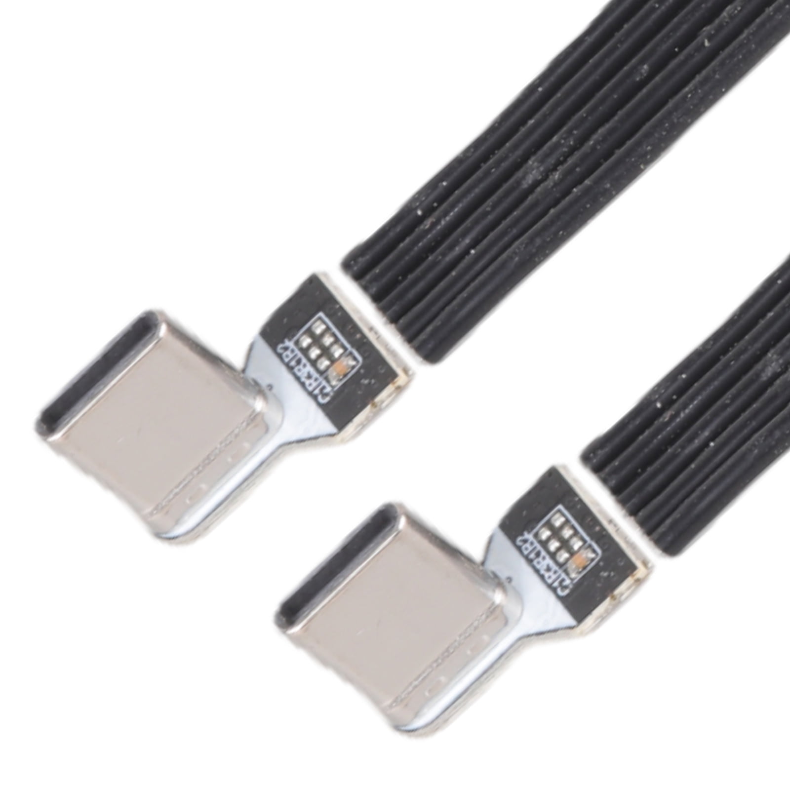 Flexible Flat Silicone USB C to USB C Cable Angled for Camera Phones ...