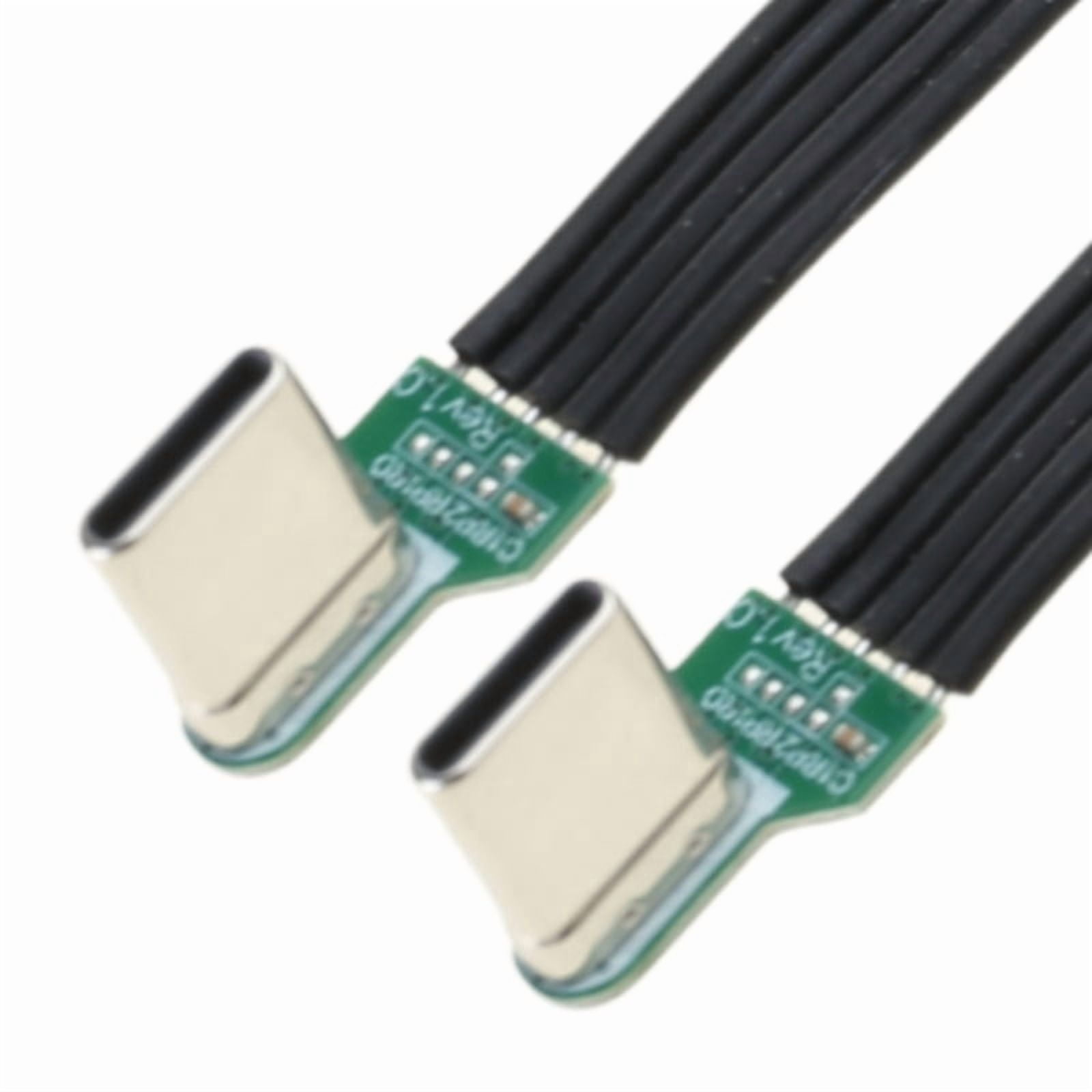 Flexible Flat Silicone USB C to USB C Cable Left/Right Angled for ...