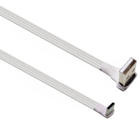 Flexible Flat USB 2.0 To USB C Data Cable With Right Angled Design For ...