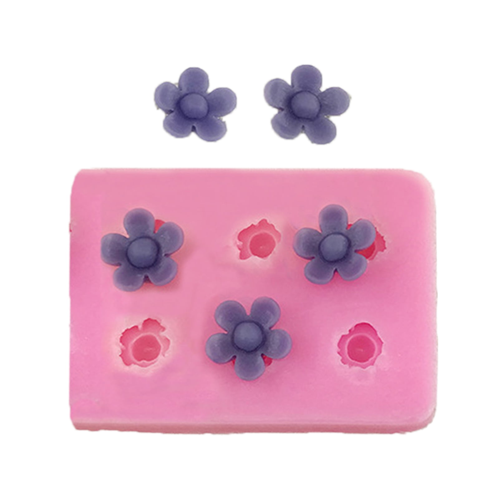 Flexible Flower Shape Resin Mold Easy Releasing Design Silicone Texture ...