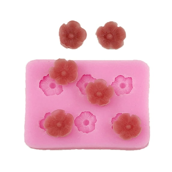 Flexible Flower Shape Resin Mold Easy Releasing Design Silicone Texture ...